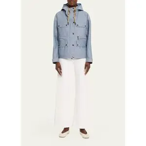 Moncler Beziers Chambray Field Jacket - Blue
