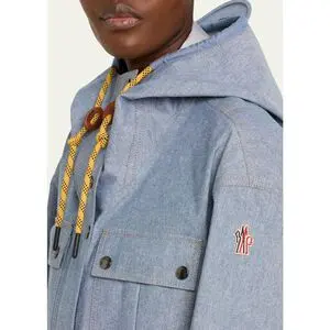 Moncler Beziers Chambray Field Jacket - Blue