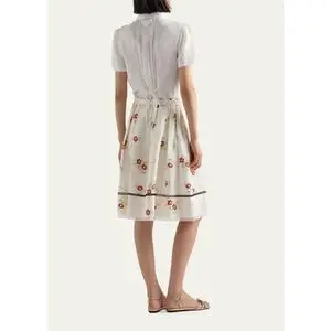 Prada Floral Print Linen Skirt