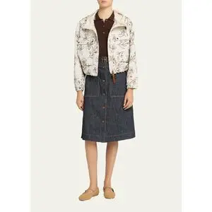Moncler Nepeta Hooded Floral Jacket - Print