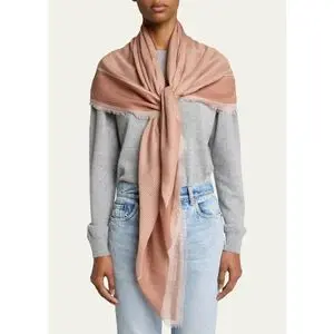 Saint Laurent Cassandre Cashmere & Silk Etamine Scarf
