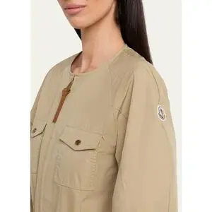 Moncler Pleated Poplin Dress