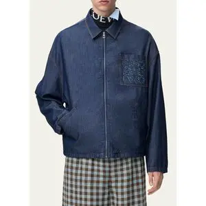 Loewe Denim Zip-front Jacket - Denim Blue