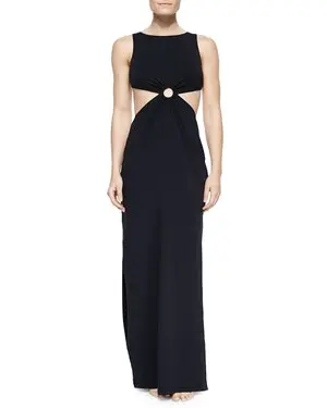 L'Agence Apolline Sleeveless Faux-leather Mini Dress