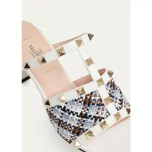Valentino Garavani 60mm Rockstud Leather Block-heel Mules
