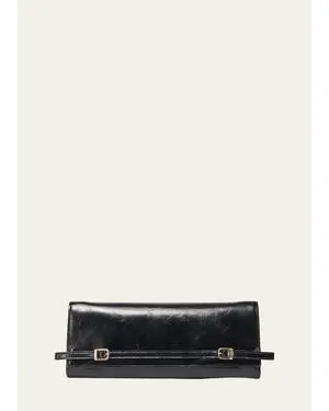 Simkhai River Leather East-west Moto Clutch Bag
