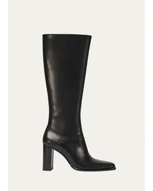 Simkhai Carolyn 85mm Leather Knee-high Boots - Black