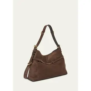 Givenchy Voyou Medium Slouchy Shoulder Bag In Suede