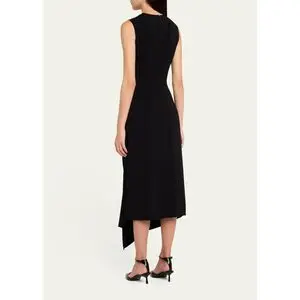 Veronica Beard Freja Asymmetric Draped Midi Dress