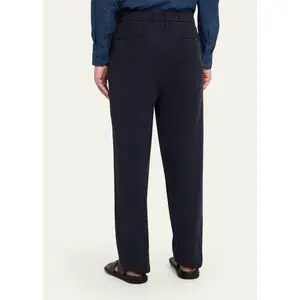 Giorgio Armani Single-pleat Linen Canvas Trousers