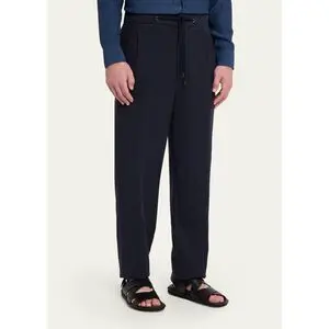 Giorgio Armani Single-pleat Linen Canvas Trousers