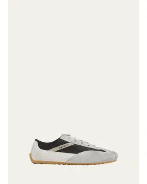Alexander McQueen Boxe Mixed Media Low-top Sneakers - Black