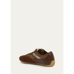 Alexander McQueen Boxe Mixed Media Low-top Sneakers - Brown