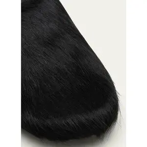 Marni Fussbett Calf Hair Sabot Mules - Iris/blue