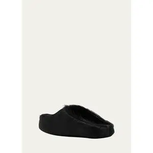Marni Fussbett Calf Hair Sabot Mules - Iris/blue