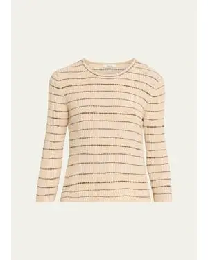 Vince Plaid Elbow-sleeve Sweater - Wheatstone