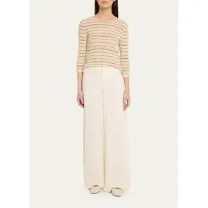 Vince Plaid Elbow-sleeve Sweater