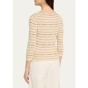Vince Plaid Elbow-sleeve Sweater