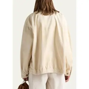 Prada Embroidered Old Gabardine Blouson Jacket - Sable