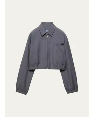 Prada Light Mohair Blouson Jacket - Gris