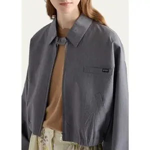 Prada Light Mohair Blouson Jacket - Gris