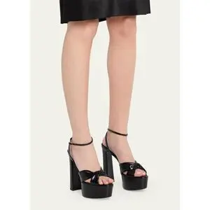 Saint Laurent 85mm Bb Splendor Leather Platform Sandals