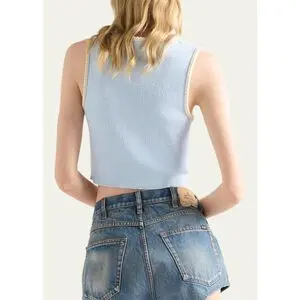 Prada Cotton Boucle Crop Top