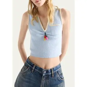 Prada Cotton Boucle Crop Top