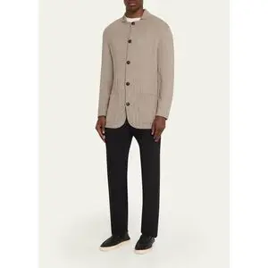 Giorgio Armani Ottoman Chevron Single-breasted Jacket