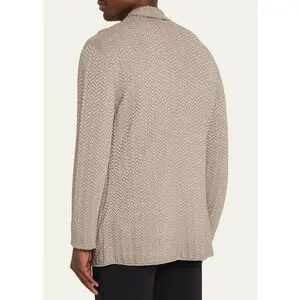 Giorgio Armani Ottoman Chevron Single-breasted Jacket