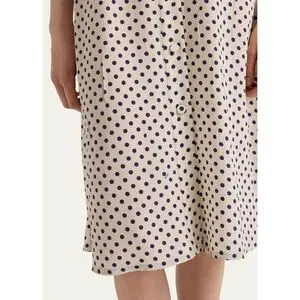Prada Polka-dot Print Marocain Shirtdress
