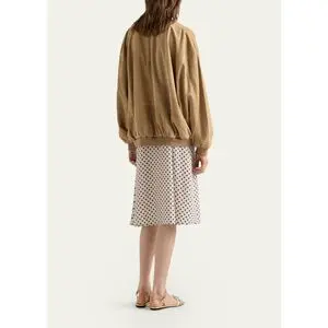 Prada Polka-dot Print Marocain Shirtdress