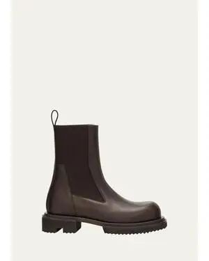 Rick Owens Beatle Gabe Leather Chelsea Boots - Dark Dust