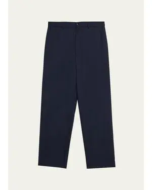 Giorgio Armani Cashmere Straight-leg Tailored Pants - Gray Multi