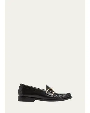Alexander McQueen Wishbone Leather Moccasin Loafers
