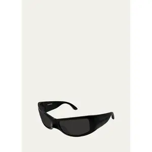 Balenciaga 66mm Wraparound Mask Sunglasses