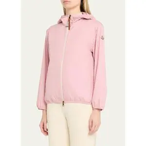 Moncler Fegeo Hooded Windbreaker Jacket - Pink