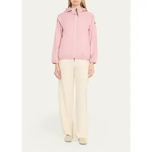 Moncler Fegeo Hooded Windbreaker Jacket - Pink