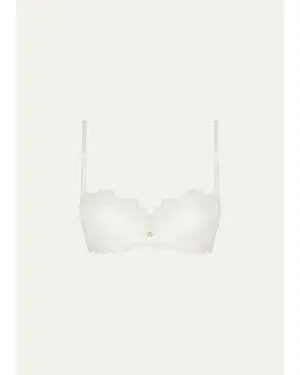 Lise Charmel Sublime Organza Embroidered Demi Bra - Ecru