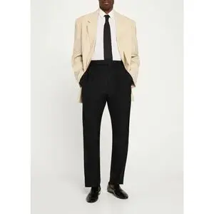 Saint Laurent Pleated Wool Trousers