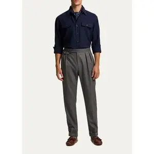 Ralph Lauren Purple Label Worsted Wool Flannel Trousers