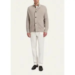 Brioni Ribbed Cotton-blend Mouline Blouson Sweater