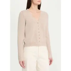 RE/DONE Ruby Lace-trim Cashmere Cardigan