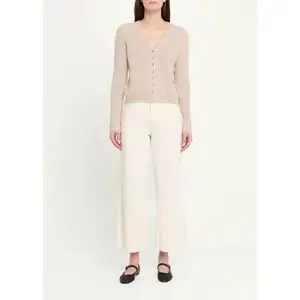 RE/DONE Ruby Lace-trim Cashmere Cardigan