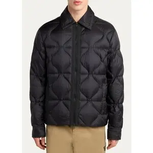 Moncler Ashmere Short Down Shirt Jacket - Black