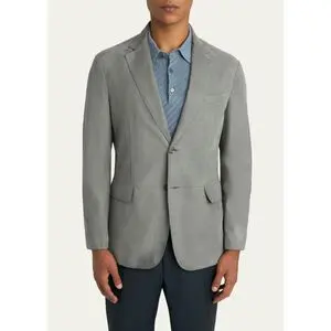 Brioni Monti Nubuck Leather Single-breasted Blazer