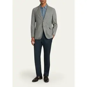 Brioni Monti Nubuck Leather Single-breasted Blazer