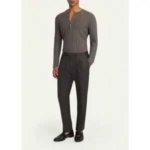 Brioni Cashmere/silk Henley Sweater
