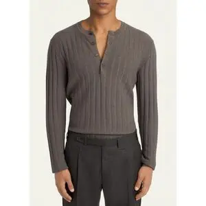 Brioni Cashmere/silk Henley Sweater
