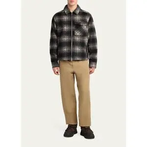 Moncler Buffalo Check Full-zip Shirt Jacket - Check Black